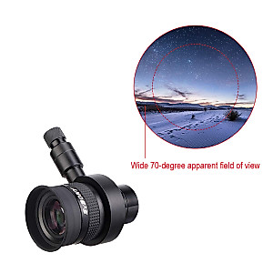 SVBONY SV152 Reticle Eyepiece 1.25 Inch Crosshair Eyepiece 20mm Illuminated Centering Telescope Eyepiece SWA 70 Degree Adjustable Telescope Accessory for Perfectly Guided Star Astrophotography
