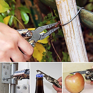 Poeland Multitool Pliers, 14 in 1 Multi tool with Safety Locking, Portable Pocket Knife for Outdoors, Survival, Camping, Fishing, Hunting, Hiking