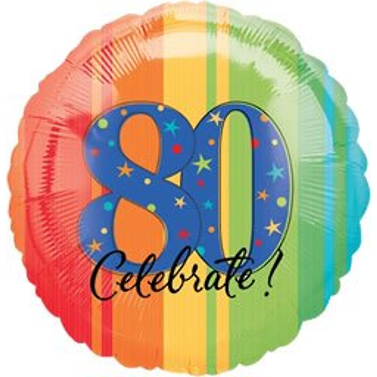 Anagram International Aged to Perfection a Year to Celebrate 80 Balloon, 18", Multicolor