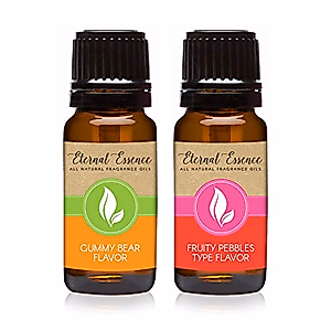 Eternal Essence Oils 2 Pack 10ml All Natural Fragrance Oil - Gummy Bear & Fruity Pebbles Type - for Candle, Soap Making, Aromatherapy, Diffusers, Home Care, & Humidifiers