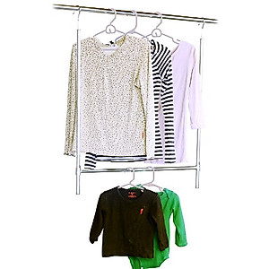 DecoBros Adjustable Hanging Closet Rod, Chrome