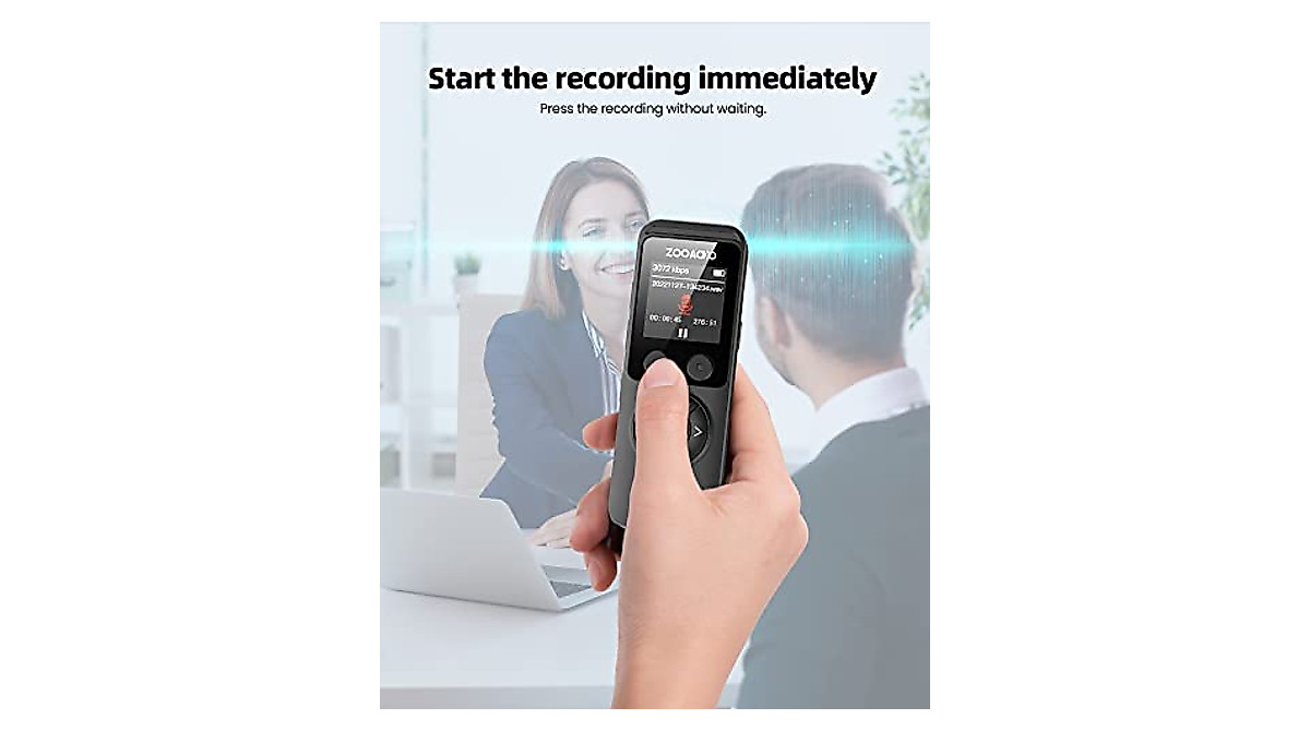 ZOOAOXO 64GB Digital Voice Recorder, Bluetooth Voice Recorder, Dual ...