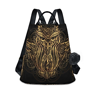 ALAZA Beautiful Owl Boho Women Backpack Anti Theft Back Pack Shoulder Fashion Bag Purse