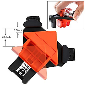 90 Degree Corner Clamps, Wood Working Tools, 4PCS Right Angle Clamps with Adjustable Spring Load, Clip Clamp Tool for Woodworking