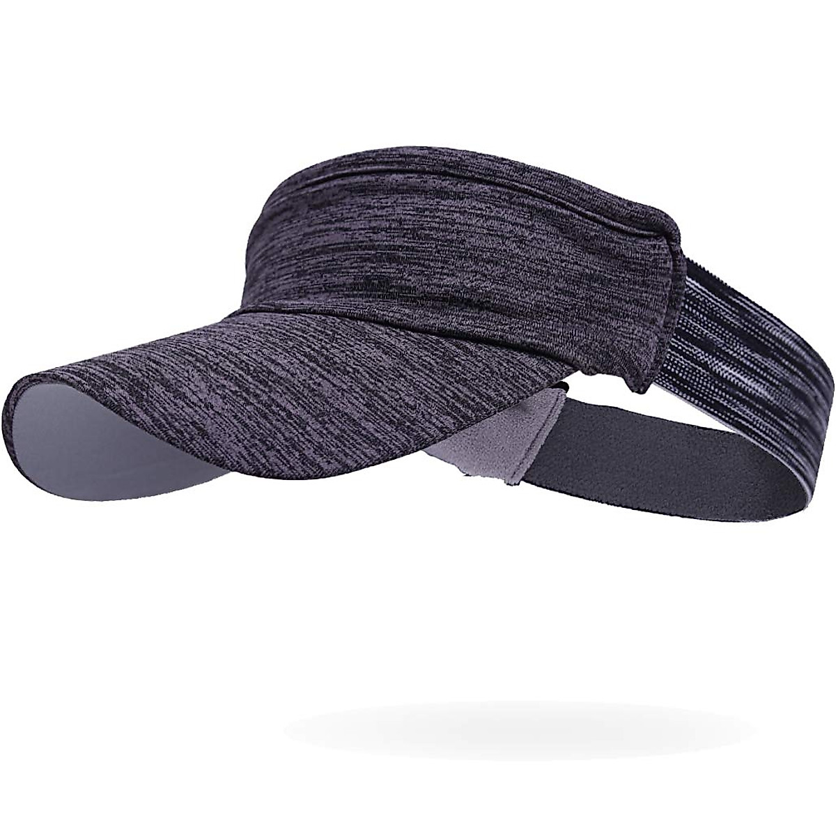 FORBUSITE Women Visor Caps for Running and Sport - Headband & Packable - Dark Grey