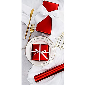 RUSPEPA Wrapping Paper Roll - 81.5 Sq Ft Matte Red for Wedding,Birthday, Shower, Congrats, and Holiday - 30 inches x 32.8 feet