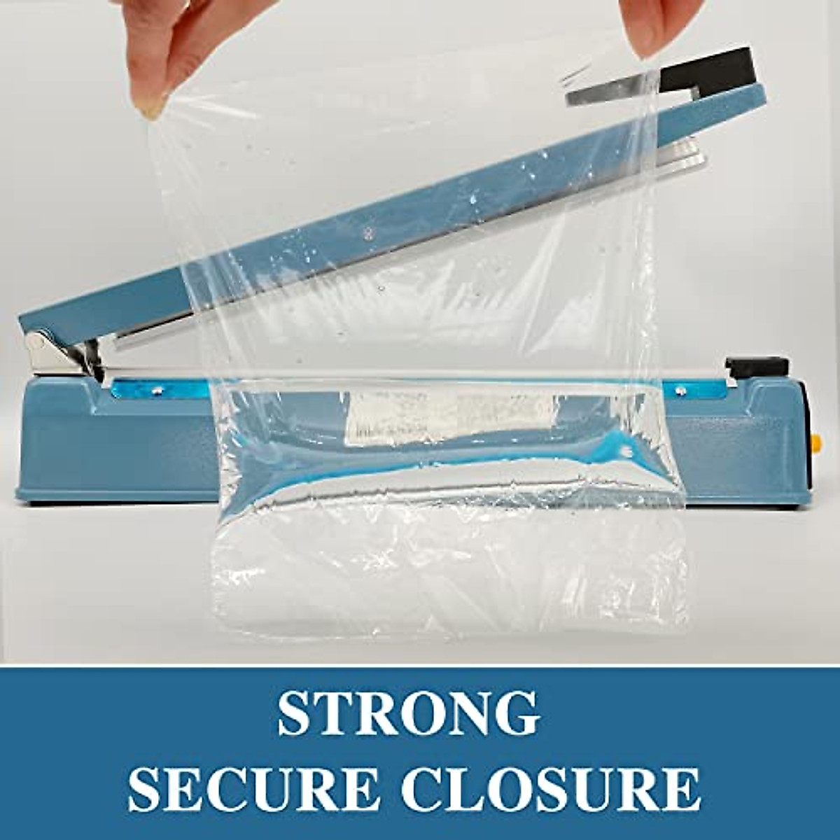 Impulse Heat Sealer 16 Inch Mylar Bag Sealer Heat Seal Machine, 110v Manual Heat Sealer for Plastic/Poly/Cookie Bags, 8 Replacement Parts & Teflon Cloth Strip(2 Round Cutter Lines Included)