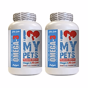 I LOVE MY PETS LLC cat Omega 3 Treats - Omega 3 Fatty ACIDS for Cats - Best Health Option - Premium - cat Joint Health Supplement - 360 Softgels (2 Bottles)