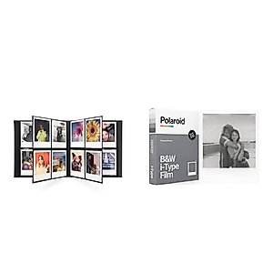 Polaroid Photo Album Bundle with I-Type B&W Film