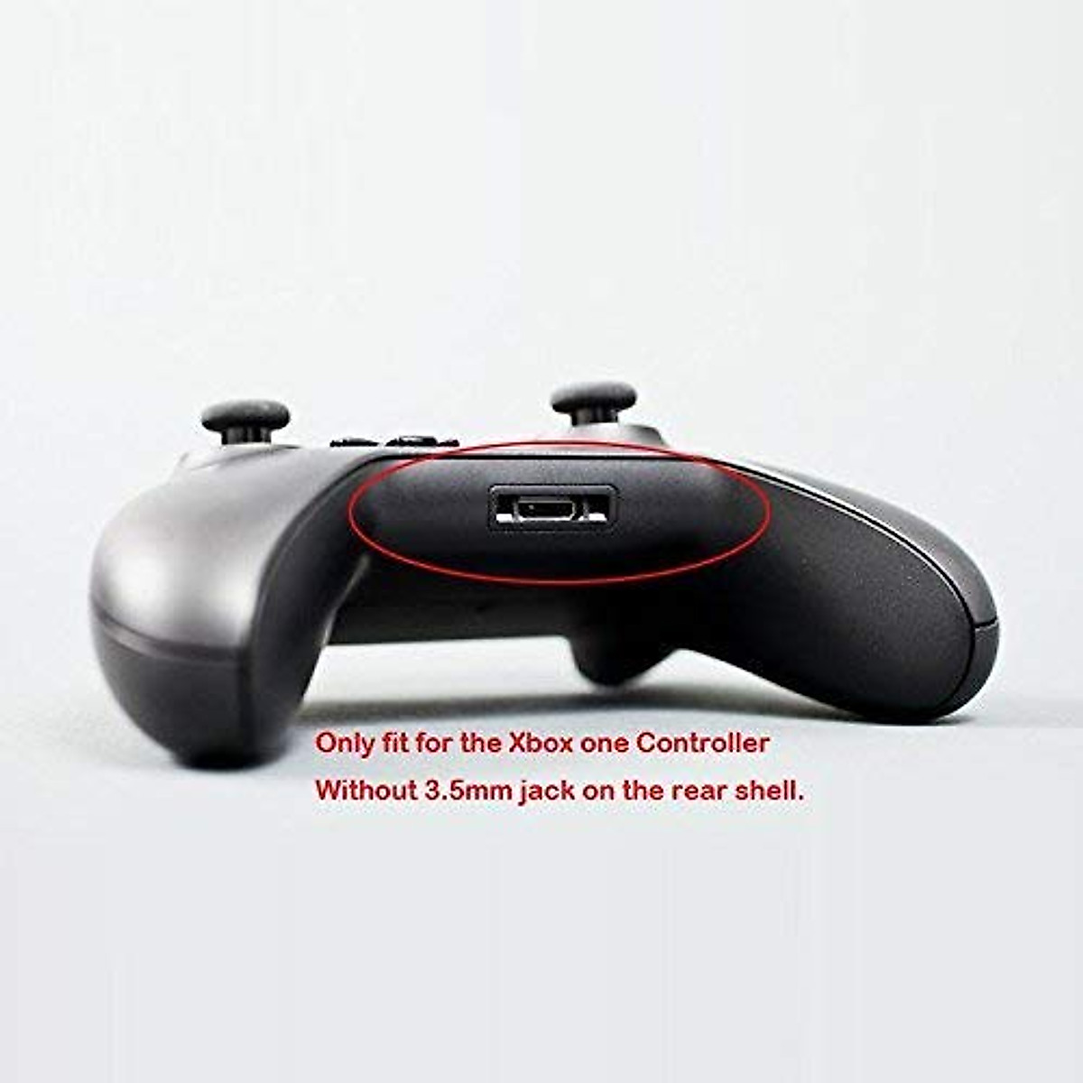 Full Housing Shell Case Cover + Middle Frame with Full Buttons for Xbox One Wireless Controller Without 3.5mm Jack Port (Red)