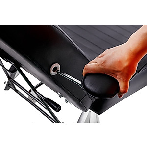 Beautymega Black All Purpose Professional Massage Beauty Bed Salon Tattoo Chair Hydraulic Pump Esthetician Bed Adjustable Beauty Barber Spa Beauty Equipment