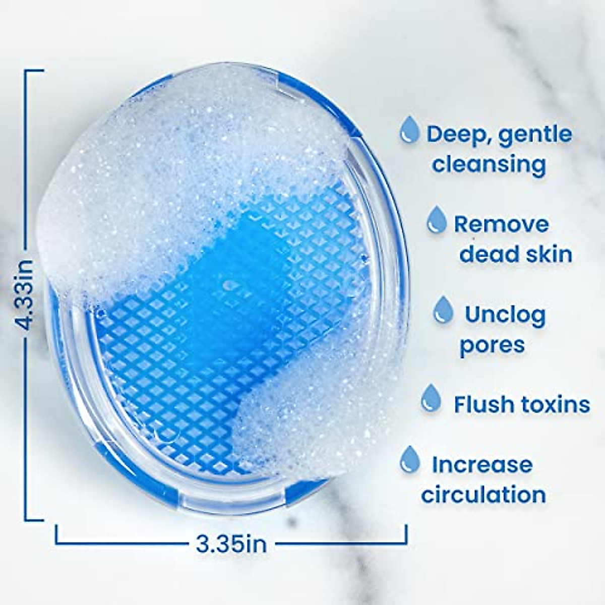 Dylonic Exfoliating Body Scrubber Brush Ingrown Hairs Treatment Exfoliator Razor Bumps Brush Loofta | Eliminate Shaving Irritation for Legs, Armpit, Bikini Line | Smooth Skin Solution for Men + Women