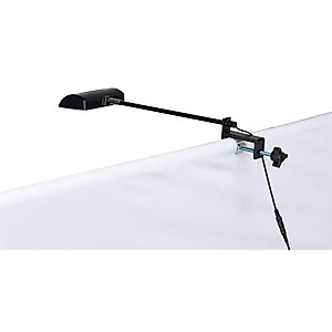 Displays2go, Trade Show Booth Clamp Spotlights, Aluminum, ABS Plastic, and Iron Construction – Black Finish (LED12W01BK)