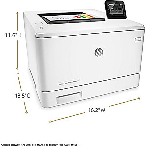 HP Laserjet Pro M452dw Wireless Color Printer, (CF394A)