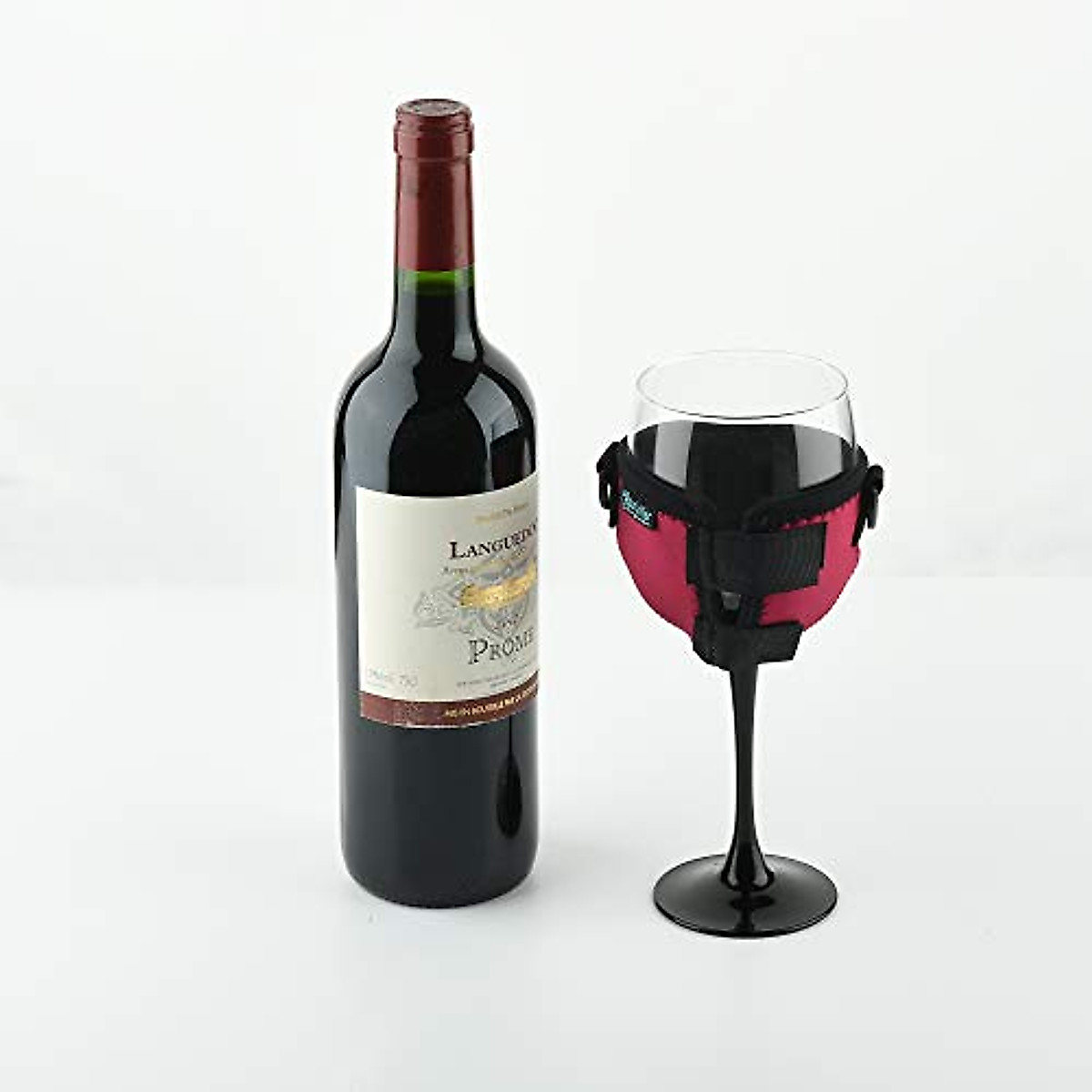 Beautyflier Wine Glass Insulator / Drink Holder Neoprene Sleeve with Adjustable Neck Strap For Wine Walk