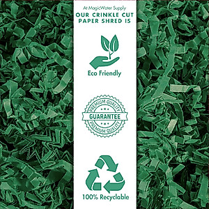 MagicWater Supply Crinkle Cut Paper Shred Filler (2 LB) for Gift Wrapping & Basket Filling - Green