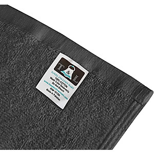 Towel and Linen Mart Grey Salon Towels, Pack of 12 (Not Bleach Proof, 16 x 27 Inches) Highly Absorbent Towels for Hand, Salon, Gym, Beauty, Spa, and Home Hair Care (Grey) 12 Pack