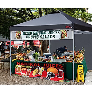 MASTERCANOPY Durable Ez Pop-up Canopy Tent with 1 Sidewall (10'x10',Black)