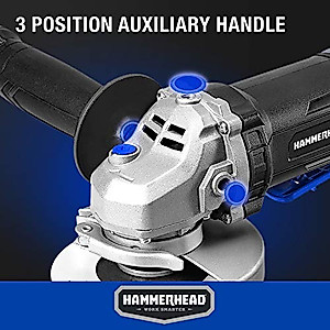 Hammerhead 6-Amp 4-1/2 Inch Angle Grinder with 3 pcs Grinding Wheel – HAAG060