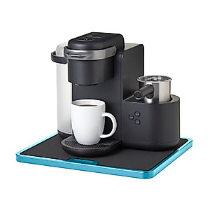 Nifty Large Appliance Rolling Tray - Aqua, Home Kitchen Counter Organizer, Integrated Rolling System, Non-Slip Pad Top for Coffee Maker, Stand Mixer, Blender, Toaster