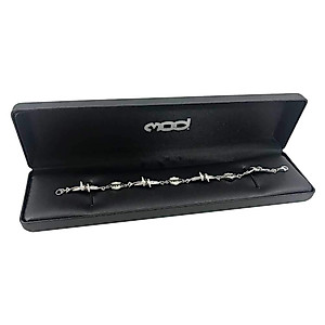 Harley-Davidson Womens Bling Barb Wire Chain Bracelet, Sterling Silver HDB0433-7