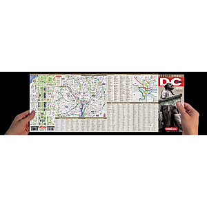 StreetSmart Washington DC by VanDam -- Laminated City Street pocket map with all museums, sights, monuments, government buildings and hotels plus Metro Map, 2021 Edition Map