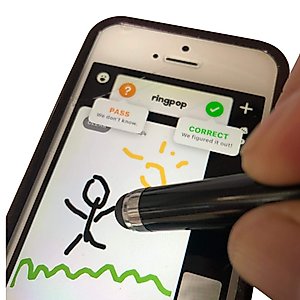 BoxWave Stylus Pen for Lockly Secure Plus (Stylus Pen Bullet Capacitive Stylus, Mini Stylus Pen with Keyring Loop for Lockly Secure Plus - Jet Black