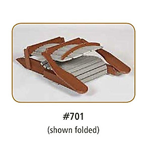 Weathered Wood-Poly Lumber Folding Adirondack Chair with Rolled Seating Heavy Duty Everlasting Lifetime PolyTuf HDPE - Made in USA - Amish Crafted