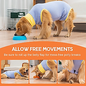 Avont Dog Surgery Recovery Suit, Post-Spay/Neuter Onesie for Female/Male Puppies, Breathable Bodysuit Surgical Shirt E-Collar & Cone Alternative, Anti-Licking Protection for Wounds -Pink (XL)