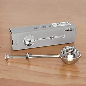 HULISEN Flour Duster for Baking, One-Handed Operation, 304 Stainless Steel Powdered Sugar Shaker Duster, Pick Up and Dust Flour Sifter, Gift Package