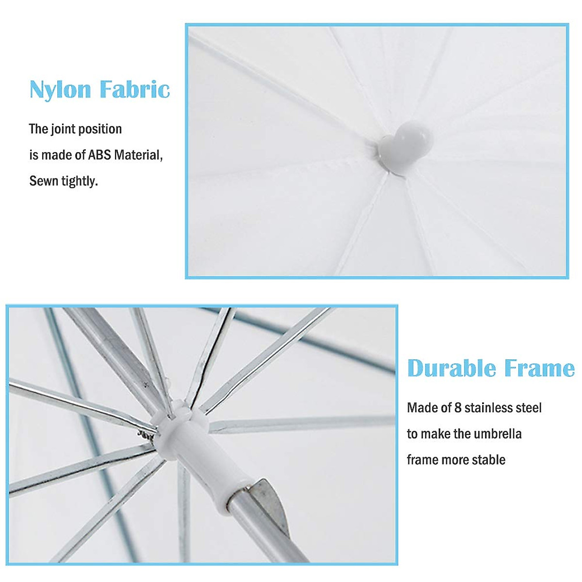 Photography Umbrella Lighting 4 Pack Kit, 33"/84cm Soft White Translucent and Reflective Umbrella for Photo and Video Studio Shooting