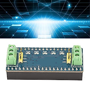 Expansion Board for Raspberry Pi, SP3232een Driver Chip, Dual Channel Uart Interface for Pico Motherboard, PCB Material, Easy to Convert RS232 Expansion Board