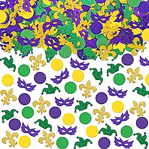 200Pcs Mardi Gras Confetti Mardi Gras Table Decorations Mardi Gras Decorations Mardi Gras Party Decor Supplies