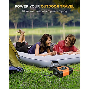 Ampeak 750W Power Inverter 4.8A Dual USB Ports 2 AC Outlets Car Inverter DC 12V to AC 110V 11 Protections for Devices