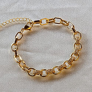 Viruta Jewelry Luxury bracelet for women handmade in 18k gold plated stainless steel