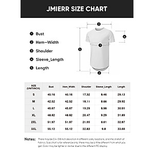 JMIERR Men's 3 Pack Cotton Hipster Hip Hop Longline Crewneck T-Shirt, Short Sleeve Gym Workout Athletic T Shirts for Men Pack,XL, Black/Dark Grey/Khaki