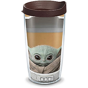 Tervis Star Wars - The Mandalorian Child Stare Made in USA Double Walled Insulated Tumbler Travel Cup Keeps Drinks Cold & Hot, 16oz, Classic