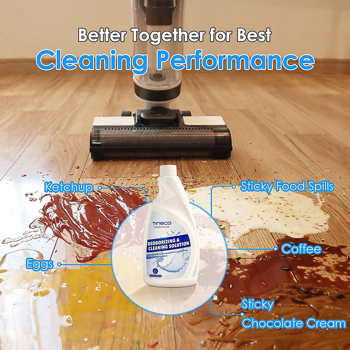 Smart Cordless Wet Dry Vacuum 2-in-1 Lightweight Handheld Vacuum Cleaner Floor Washer Great for Sticky Messes and Pet Hair