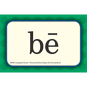Blend Practive Cards A - Abeka Kindergarten 1st and 2nd Grade 1, 2 Phonics Reading Program Teaching Aid Flash Cards