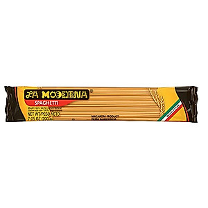 La Moderna Spaghetti Pasta, Noodles, Durum Wheat, Protein, Fiber, Vitamins, 7 Oz, Pack of 20