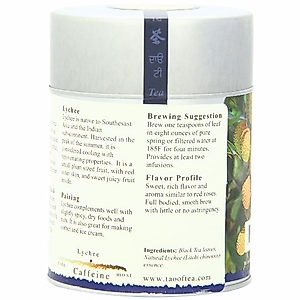 The Tao of Tea, Lychee Black Tea, Loose Leaf, 4.0 Ounce Tins