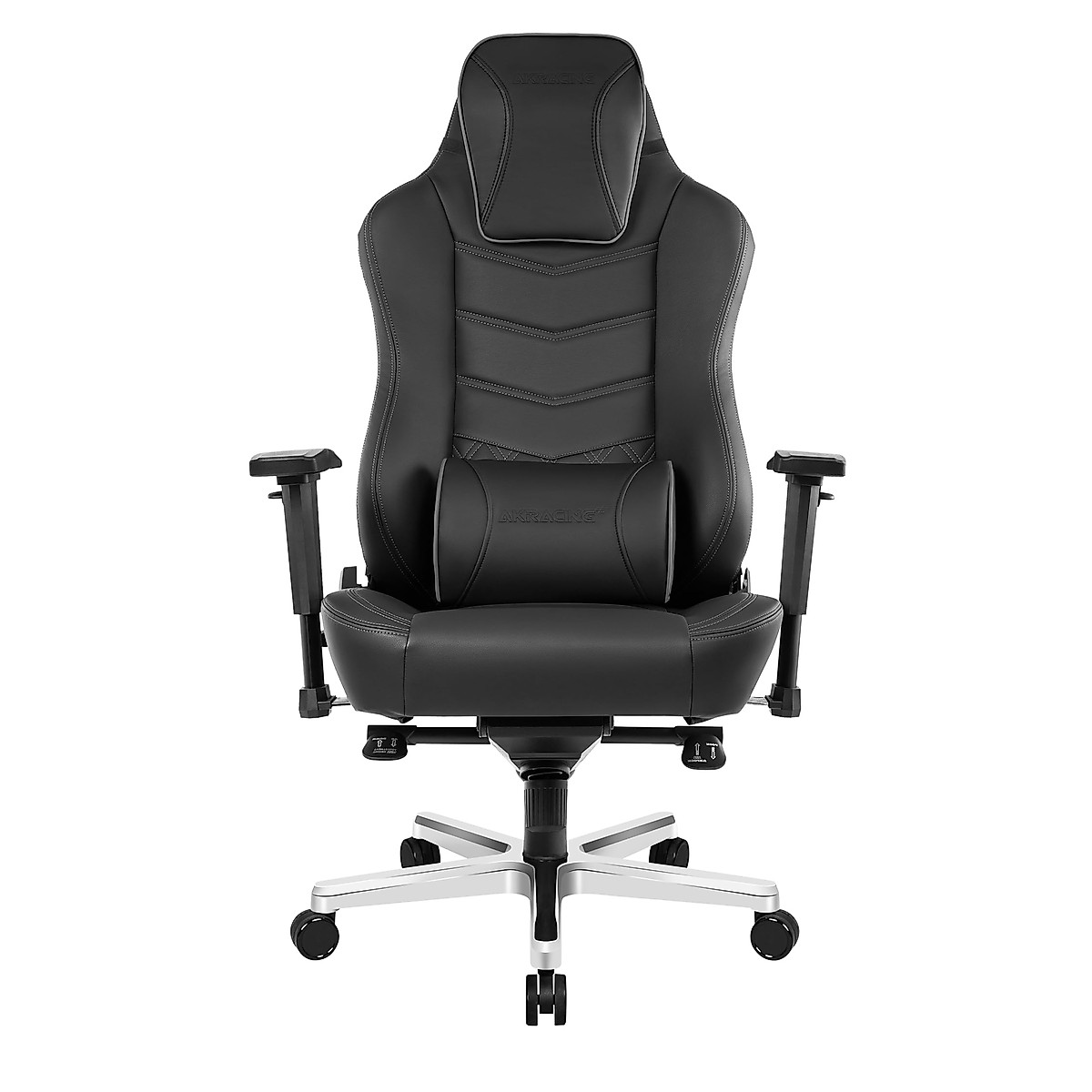AKRacing Office Series Onyx Deluxe Executive Real Leather Desk Chair with High Backrest, Recliner, Swivel, Tilt, Rocker & Seat Height Adjustment Mechanisms, 5/10 Warranty - Black -