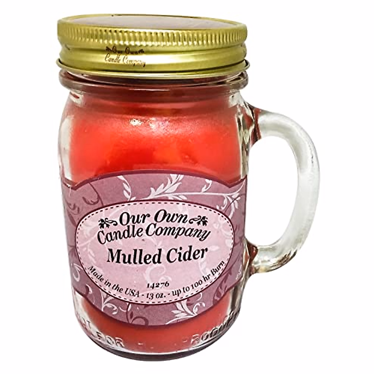 Our Own Candle Company Mulled Cider Scented 13 Ounce Mason Jar Candle
