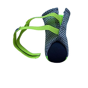 LONSUNEER Puppy Soft Sole Nonslip Mesh Boots, with 2 Reflective Straps, Set of 4, Bright Green Size XXS