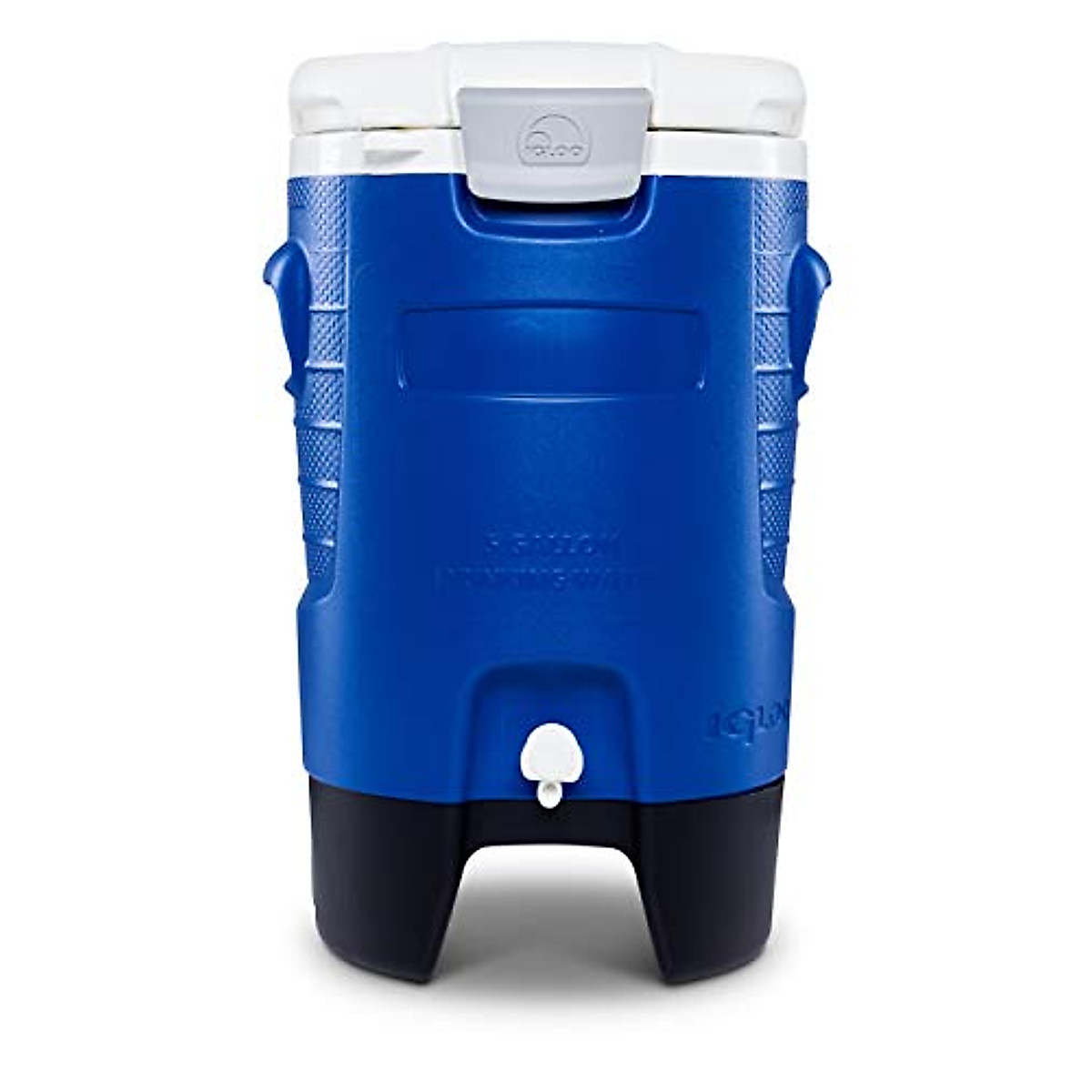 Igloo 5 Gallon Wheeled Portable Sports Cooler Water Beverage Dispenser with Flat Seat Lid, Blue, Model Number: 42256