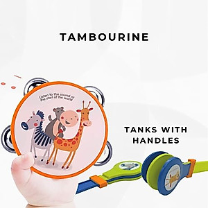 LITTLE FUN TIMES Musical Instruments for Toddlers 1-3 to Develop fine Motor Skills, Toddler Toys Musical Instruments for Kids 9 pcs Baby Instruments Preschool Educational Early Learning and Fun