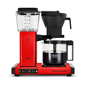 Technivorm Moccamaster 53945 KBGV 10-Cup Coffee Maker Red, 40 oz, 10 Cup, 1.25 L