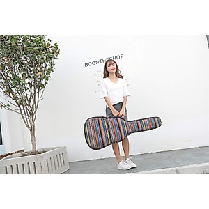 Glenmi Bohemian Acoustic Guitar Case for Girls,Soft Foam Padded 40 41 Inch Guitar Gig Bag Backpack with Neck Protector Pillow Pad,Dual Shoulder Strap&pocket …