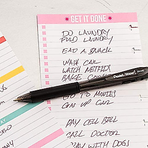 Pentel WOW! Retractable Ballpoint Pens, Medium Line, Black Ink, 18-Pack (BK440BP18A)