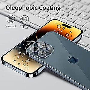 HAYZON [3+3 Pack] iPhone 14 Pro Max (ONLY) Screen Protector with Camera Lens Protector, Sensor Protection, Dynamic Island Compatible, Case Friendly Tempered Glass [9H Hardness] - 6.7 inch